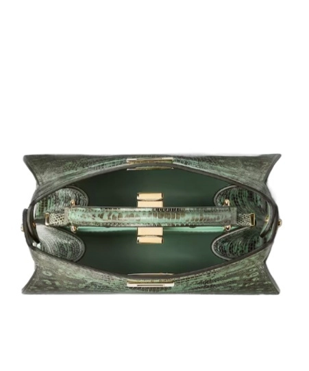 Fendi Jade Lizard Leather Bag - Green