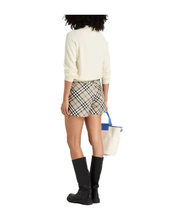 Burberry Printed Plaid Shorts