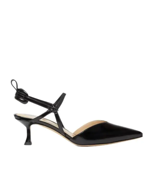 Fendi Very Colibrì Slingback Kitten Heels - Black