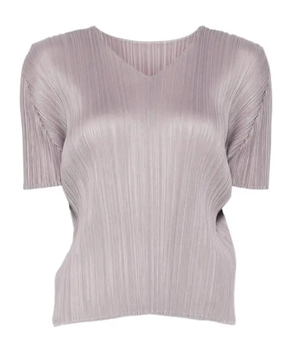 Issey Miyake V-neck Short Sleeve T-shirt - No