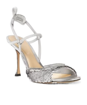 Fendi Very Colibri Metallic Nappa Leather High-heeled Sandals