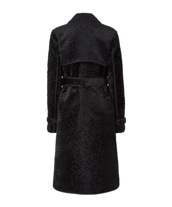 Fendi Animalia Velvet Trench Coat