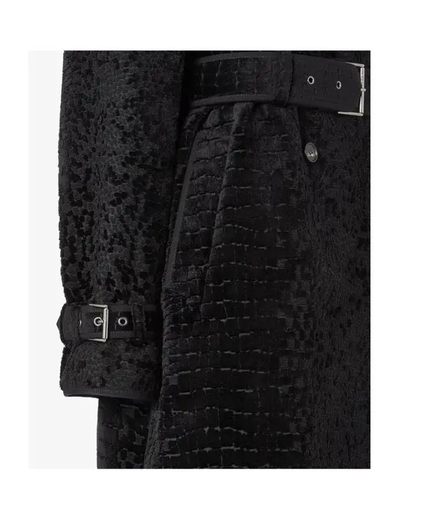 Fendi Animalia Velvet Trench Coat