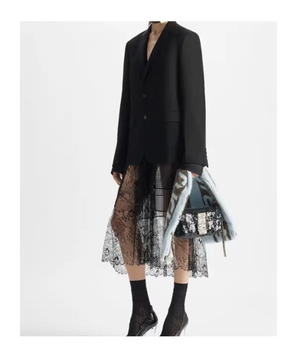 Fendi Georgette And Lace Dress