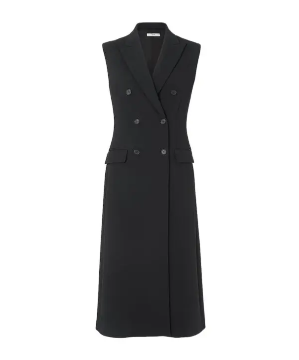 Fendi Sleeveless Double-breasted Cady Dress