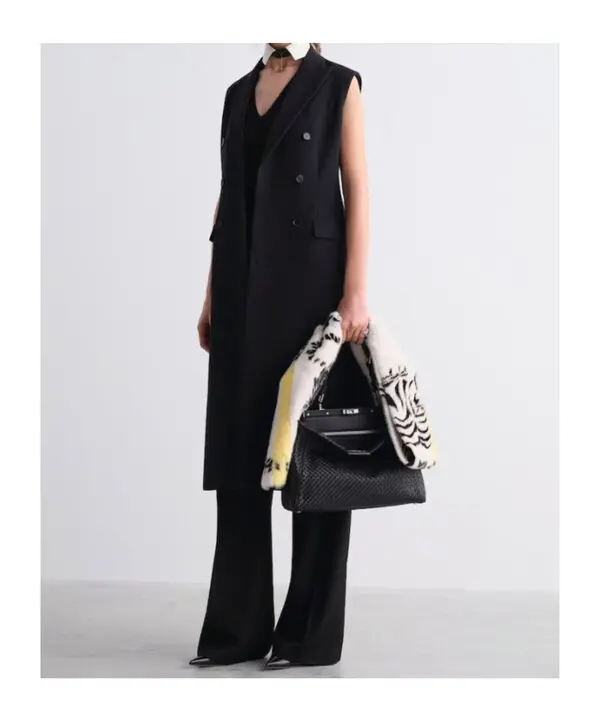 Fendi Sleeveless Double-breasted Cady Dress