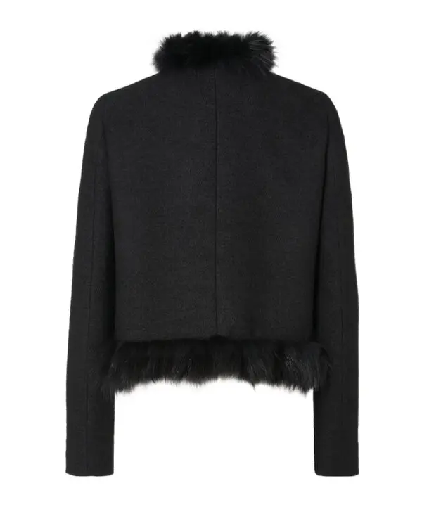 Fendi Jacket Wool And Fox Fur Blouson