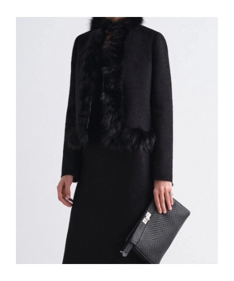 Fendi Jacket Wool And Fox Fur Blouson