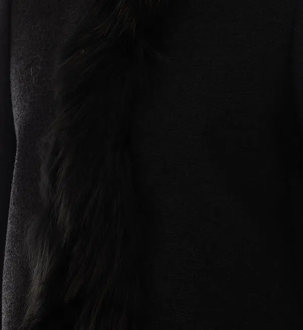 Fendi Wool And Fox Fur Blouson Jacket - Black