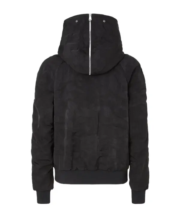 Fendi Patchwork Jacquard Nylon Bomber Jacket With Shearling And Tuscan Lambskin Trim