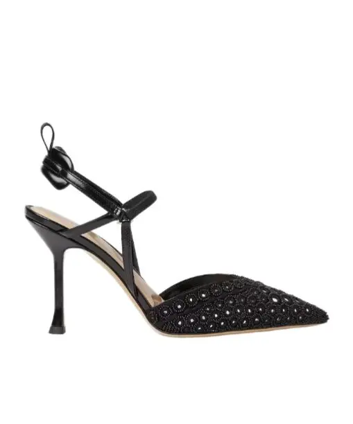 Fendi Organza High-heeled Slingback Pumps