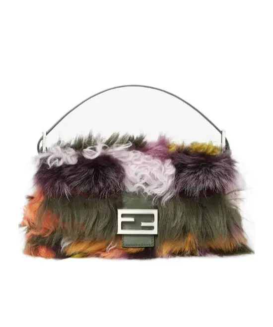 Fendi Baguette 26424 Shearling Bag - No