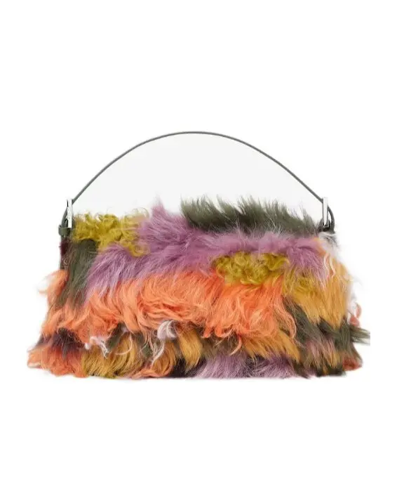 Fendi Baguette 26424 Shearling Bag