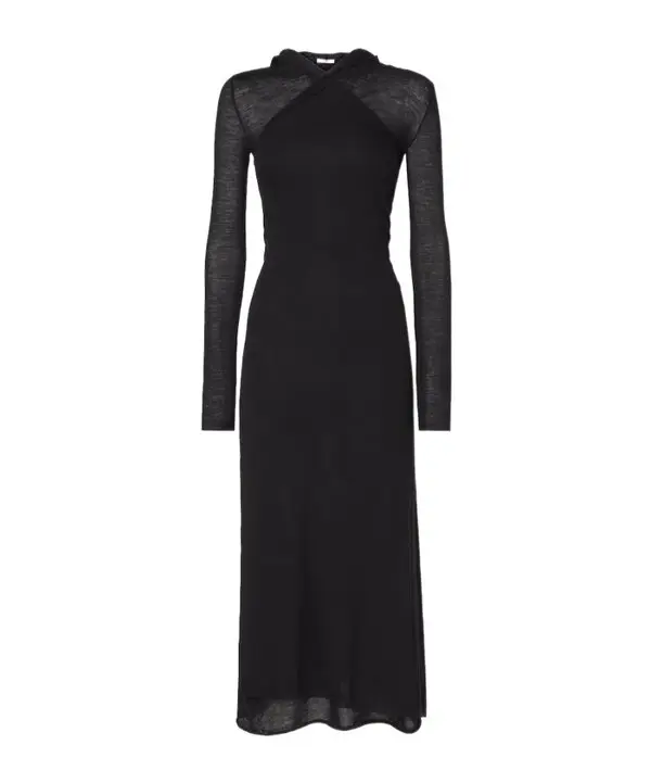 Fendi Long Sleeve Wool Yarn Midi Dress