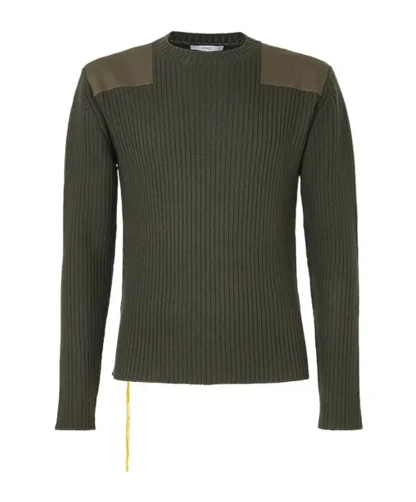 Fendi Wool Ribbed Jumper - Green