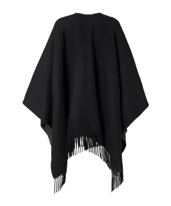 Fendi Ff Zucca Wool And Cashmere Poncho