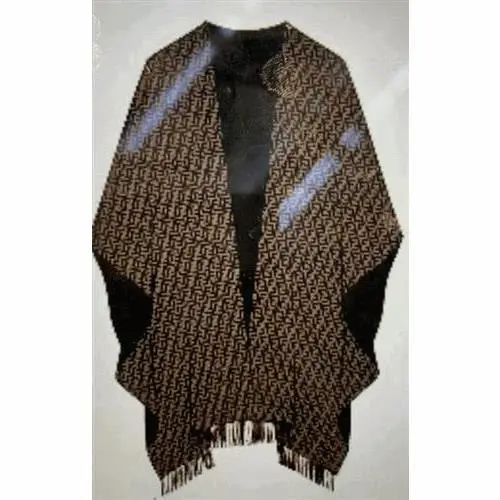 Fendi Reversible Fringed Poncho