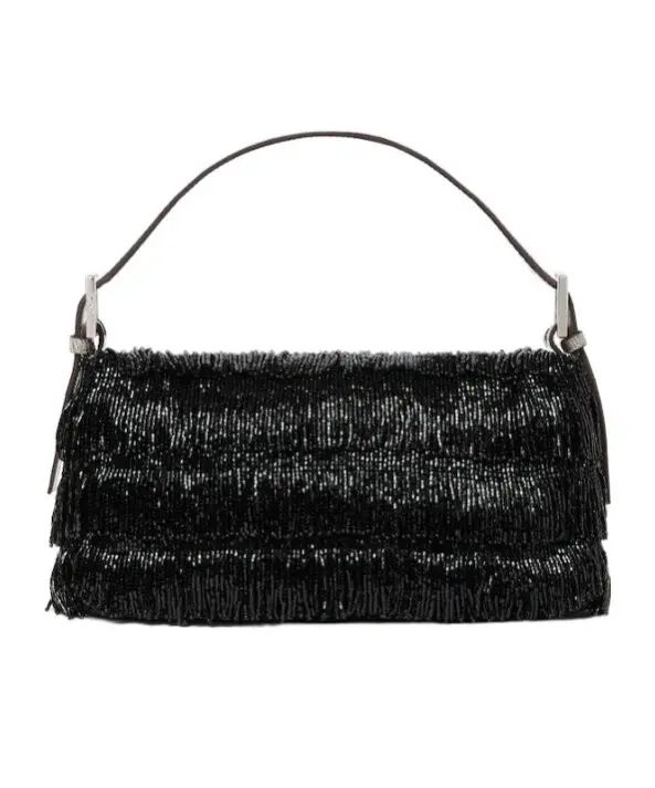 Fendi Baguette 26424 Re Edition Bag With Bead Fringes