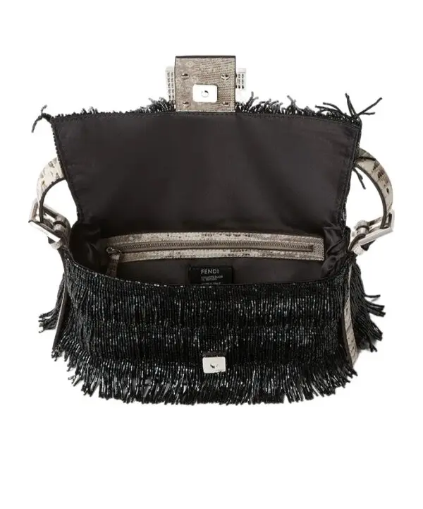 Fendi Baguette 26424 Re Edition Bag With Bead Fringes