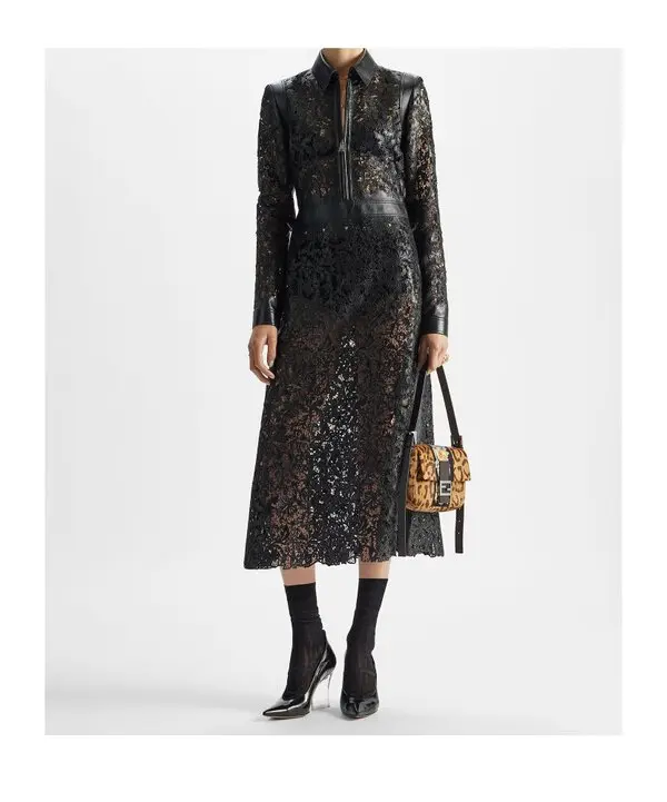 Fendi Macrame Leather Dress