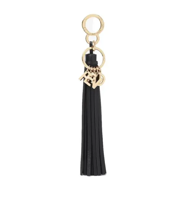 Fendi Letters Charm With Tassels - Black