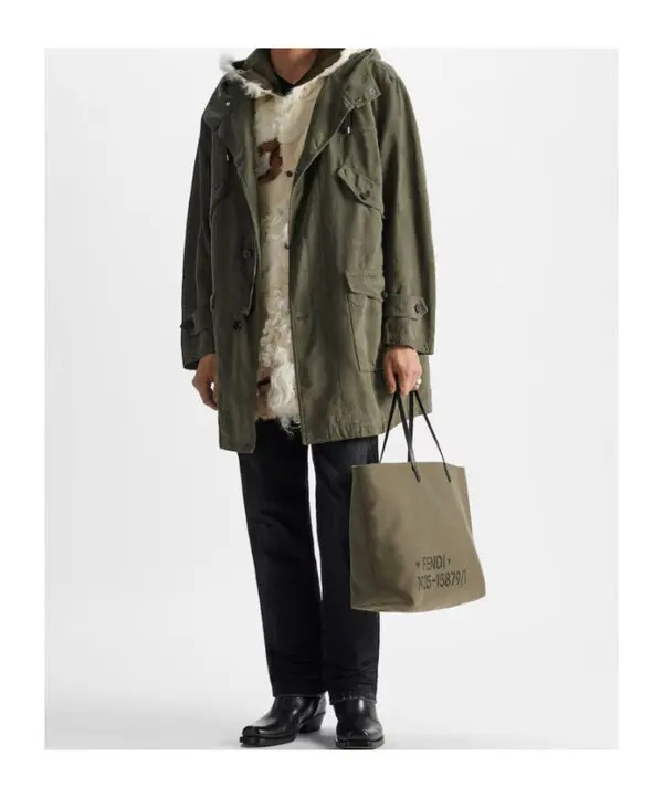 Fendi Patchwork Cotton Parka