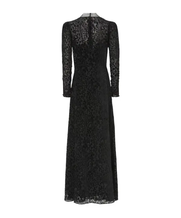 Fendi Millefiori Devoré Velvet Maxi Dress