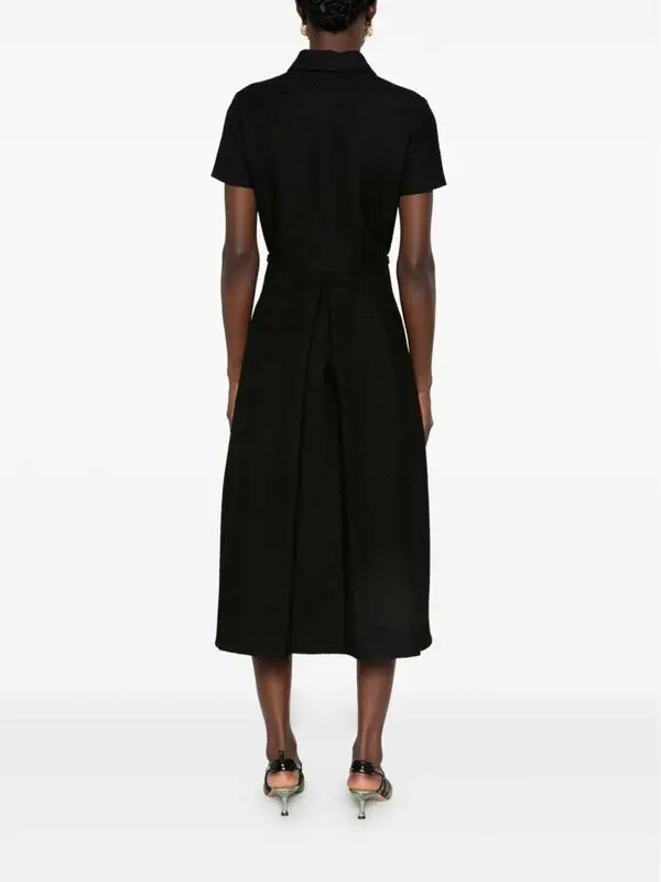 Fendi Bouclé Wool Maxi Dress - Black
