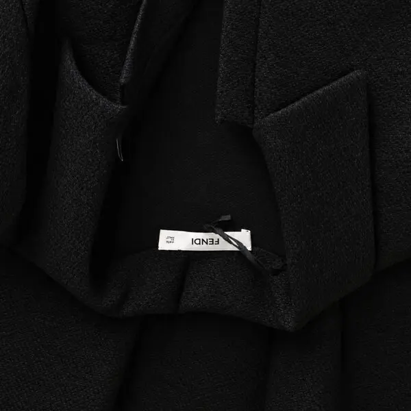 Fendi Bouclé Wool Maxi Dress - Black