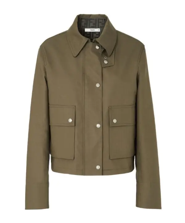 Fendi Long-sleeve Shirt Jacket With Zipper Closure