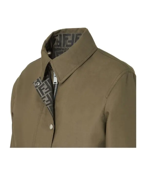 Fendi Long-sleeve Shirt Jacket With Zipper Closure