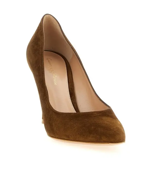 GIANVITO ROSSI Pointed Suede Pumps