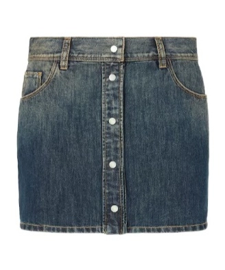 Fendi Washed Denim Skirt