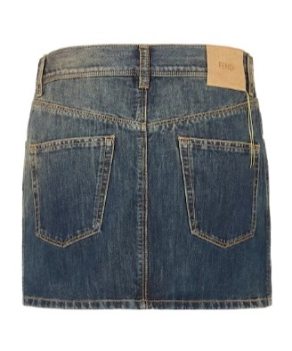 Fendi Washed Denim Skirt
