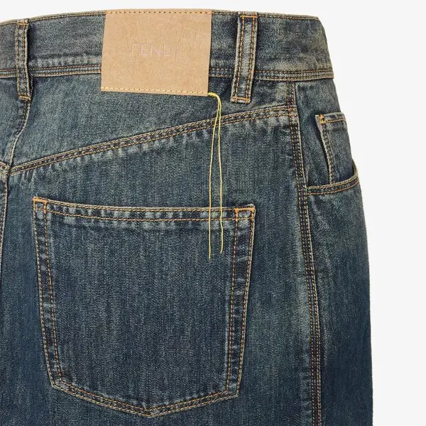 Fendi Washed Denim Skirt
