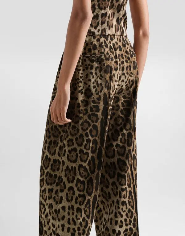 Dolce & Gabbana Leopard Wool Trousers
