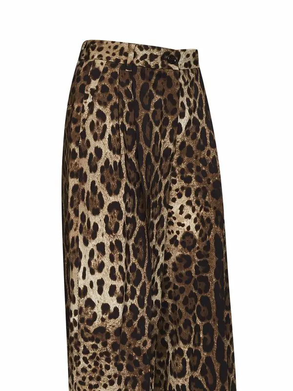 Dolce & Gabbana Leopard Wool Trousers