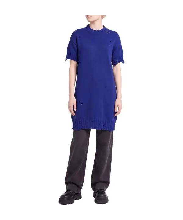 Marni Knitted Dress With Embroidered Logo