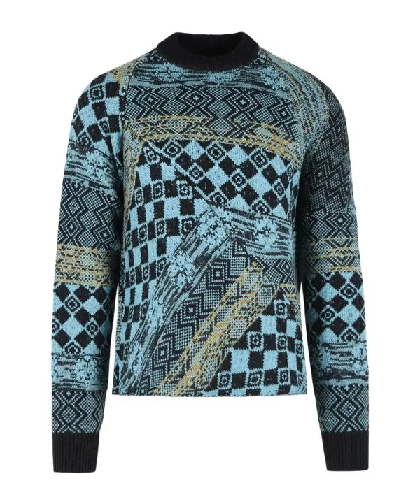 Dries Van Noten Abstract Pattern Long-sleeved Sweater