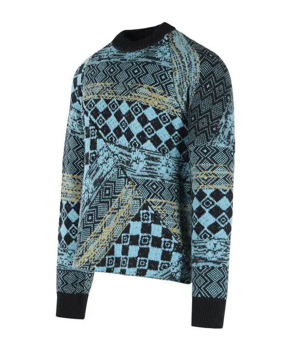 Dries Van Noten Abstract Pattern Long-sleeved Sweater