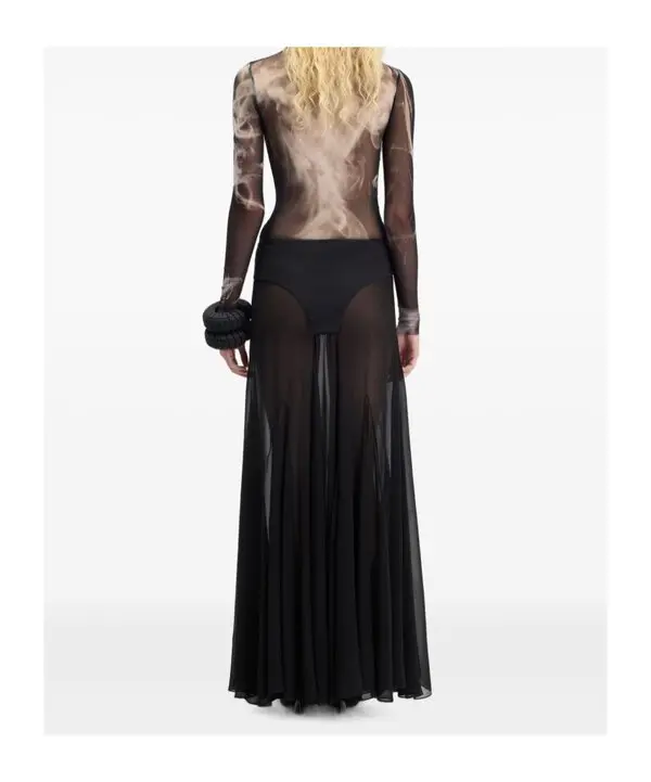 JEAN PAUL GAULTIER Long Sleeve Mesh Portrait Top