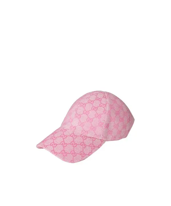 Gucci Embroidered Gg Canvas Baseball Cap - Light Pink
