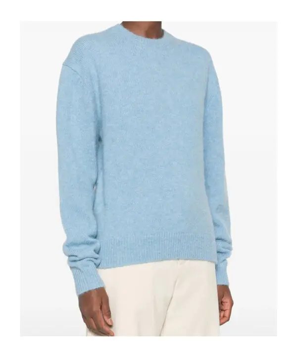 TOTEME Brushed Finish Crew Neck Long Sleeve Sweater