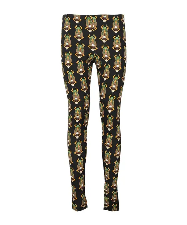 La DoubleJ Graphic-print Elasticated-waist Leggings - Black