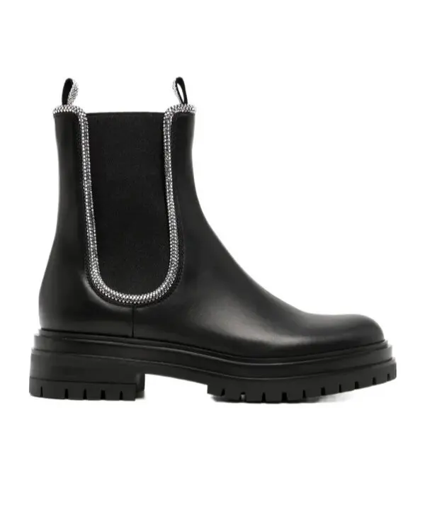 GIANVITO ROSSI Embellished Ankle Boots - Black