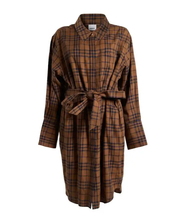 Burberry Printed Shirt Dress - Brown