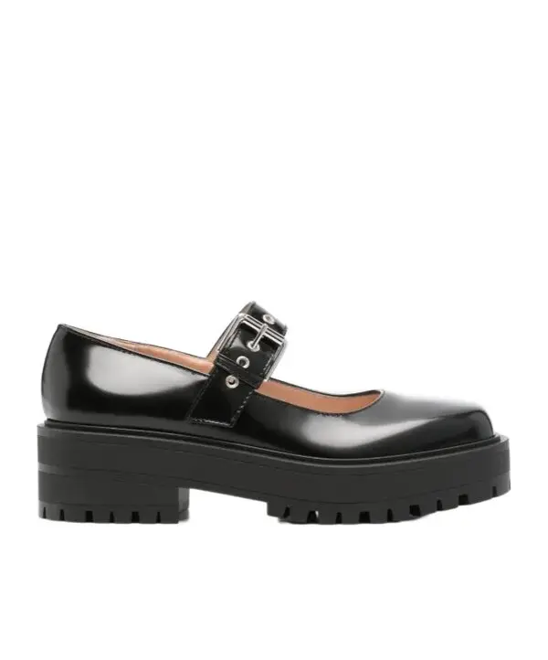 GIANVITO ROSSI Buckle-fastening Leather Loafers