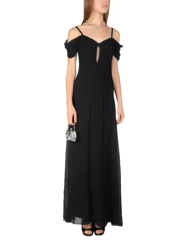 Saint Laurent Off-the-shoulder Maxi Dress With V-neck