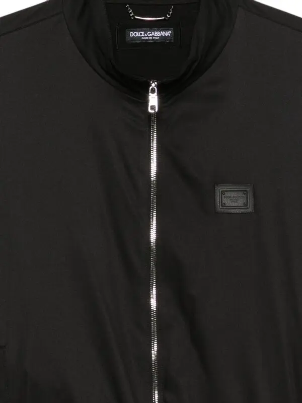 Dolce & Gabbana Logo Patch Zip-up Jacket