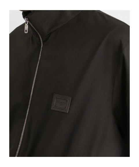 Dolce & Gabbana Logo Patch Zip-up Jacket